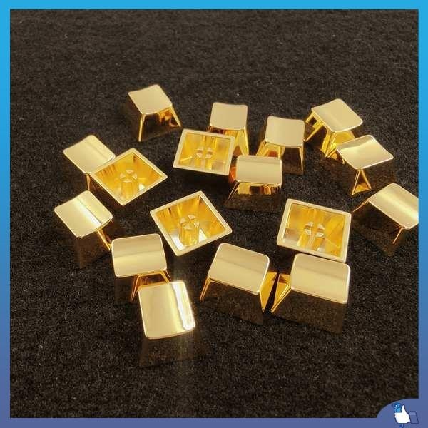 Metal Keycaps Mechanical Keyboard Gold Keycaps KBMaster Keycaps R4 ...