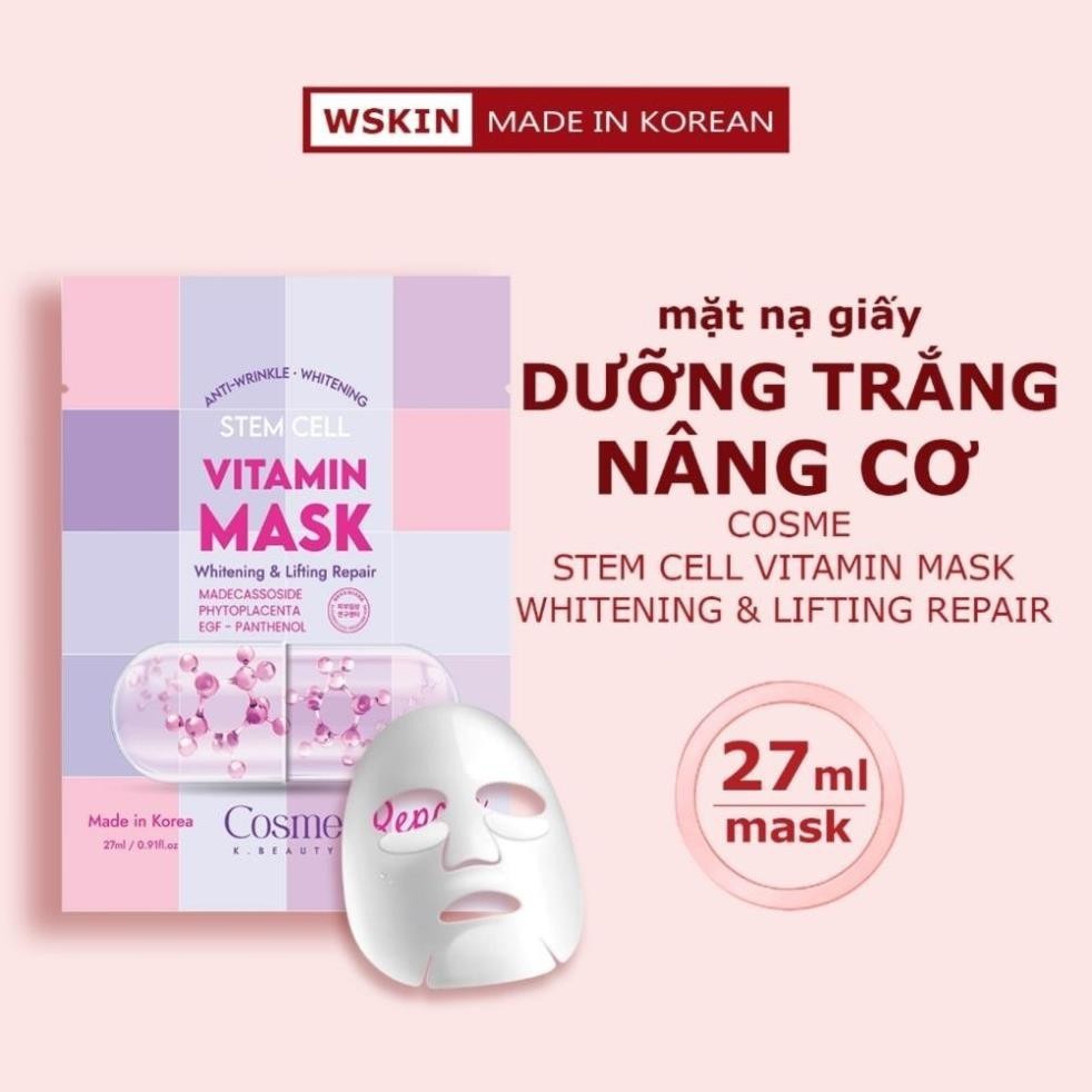 Cosme Whitening Lifting paper mask for Whitening and Lifting, Box of 10 ...