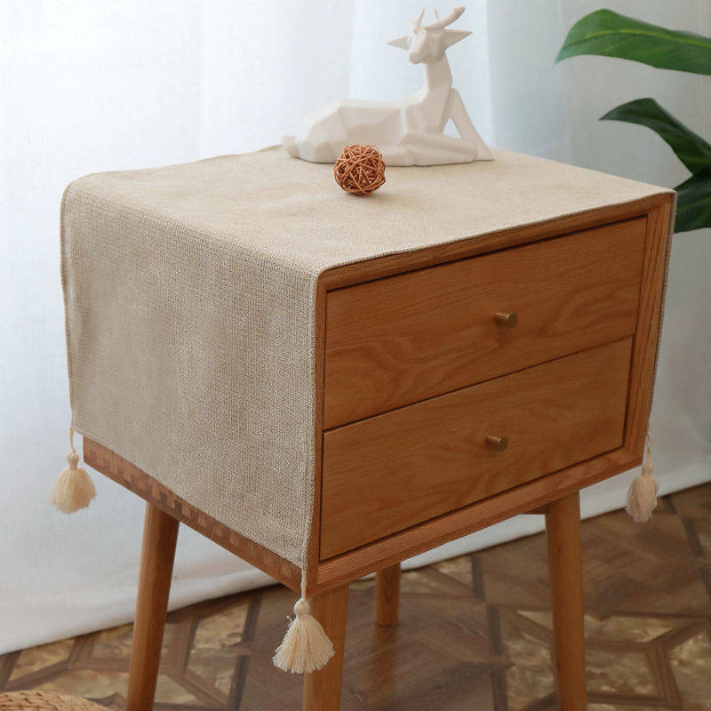 Solid Color Bedside Table Cover Cloth Towel Anti-dust Cover Cover ...
