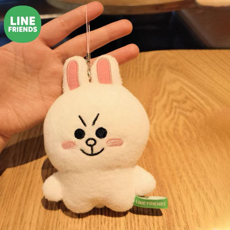 LINE Brown Bear Connie Rabbit Doll Pendant Keychain Doll PenLINE布朗熊可妮兔 ...
