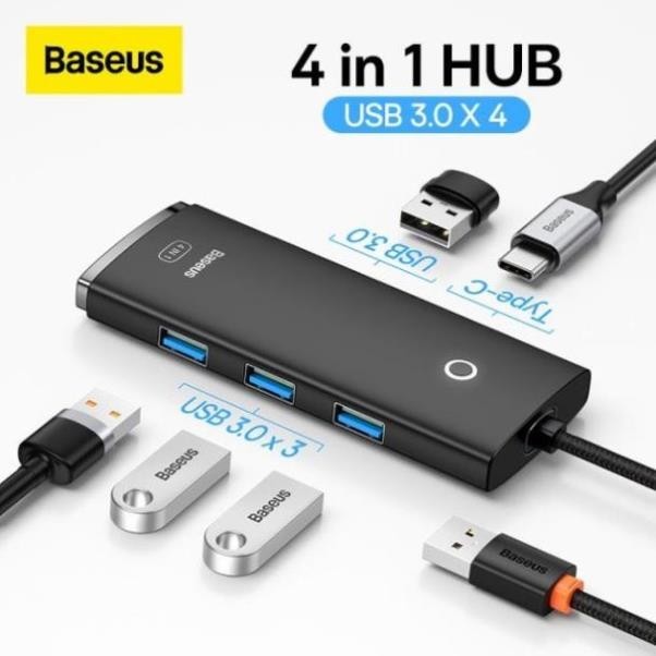 Baseus Lite Series USB / Type C to USB 3.0 Extension Hub (3 USB3.0 ...