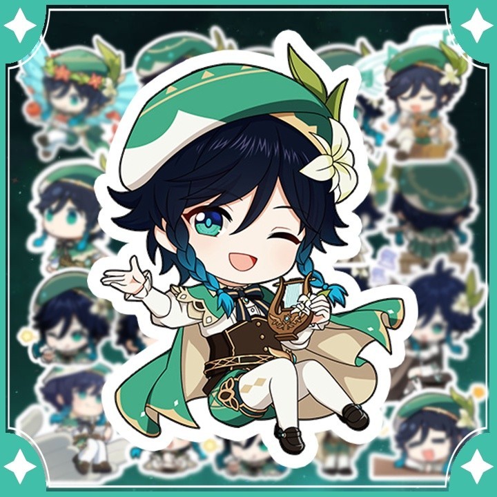 [Genshin Impact] Sticker venti - chibi venti stickers (set of 22 ...