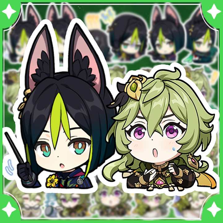 [Genshin Impact] Sticker tighnari and collei - chibi tigihnari and ...
