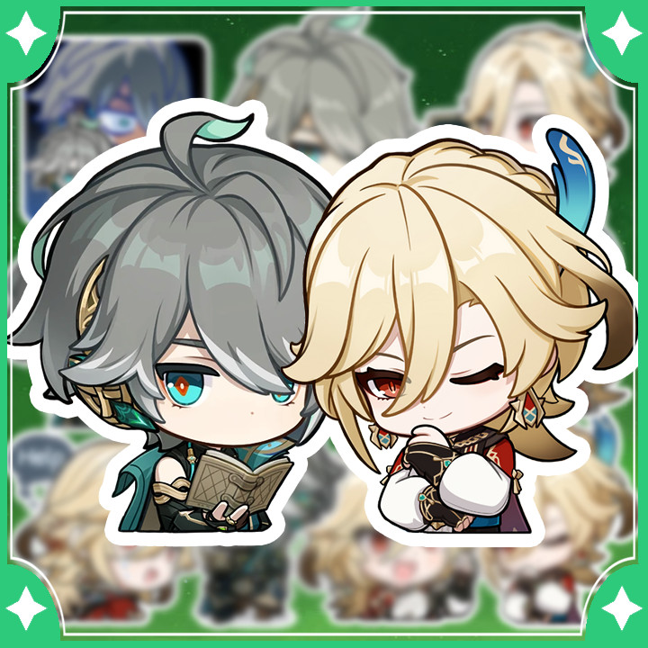 [Genshin Impact] Sticker alhaitham x kaveh - chibi alhaitham and kaveh ...