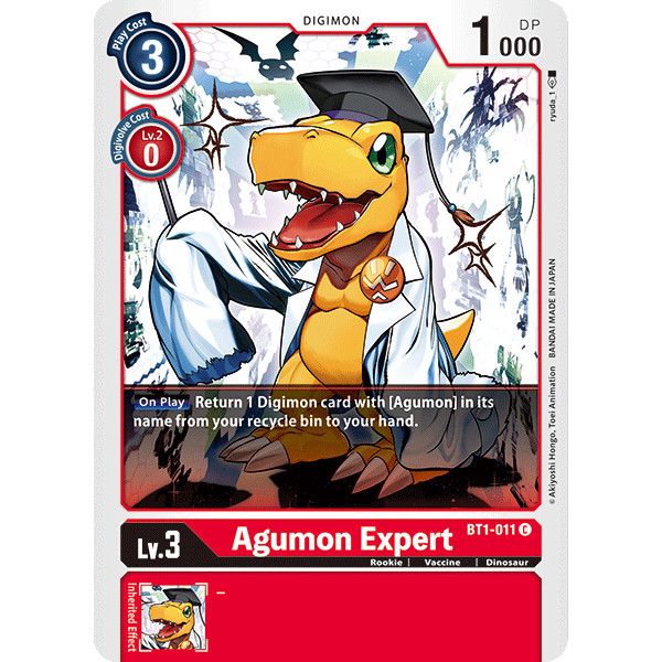 Digimon card BT1-011 - Agumon Expert - Digimon - Common | Shopee Singapore