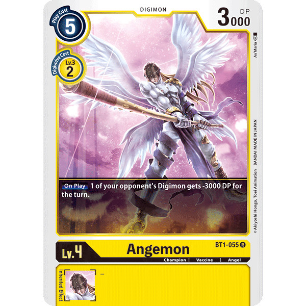 Digimon card BT1-055 - Angemon - Digimon - Rare | Shopee Singapore