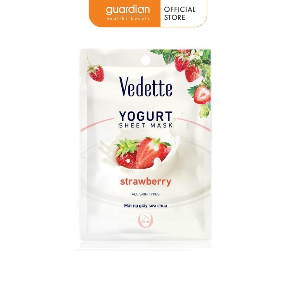 Vedette Strawberry Yogurt Paper Mask 22ml | Shopee Singapore
