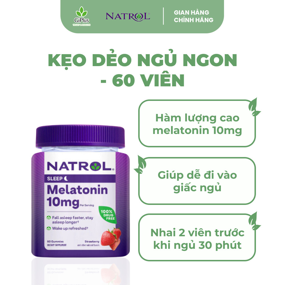 Natrol Gummies Melatonin 10mg Strawberry (60 tablets/Bottle) | Shopee ...