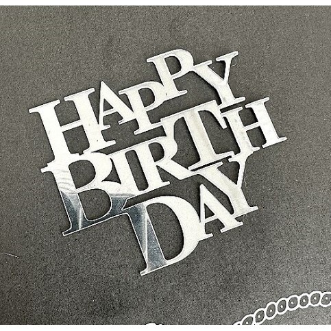 HPBD mica Topper with silver printing (no sticks) | Shopee Singapore