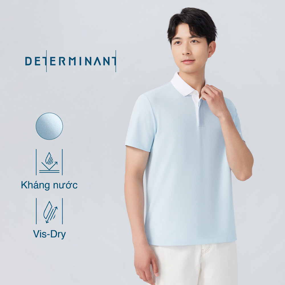Determinant Men's Polo T-shirt - Long Cotton, water resistant, maximum ...