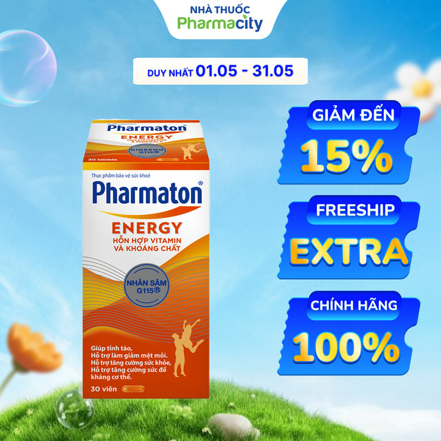 Pharmaton Pharmacity pills supplement G115 ginseng, multivitamins and ...
