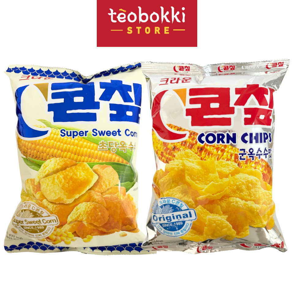 Crown grilled corn snack 70g, Crown sweet corn snack 70g, Polinky milk ...