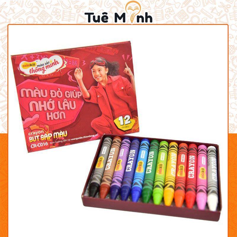 Colokit Thien Long 24/16/12/10 color coloring crayons set, optional art ...