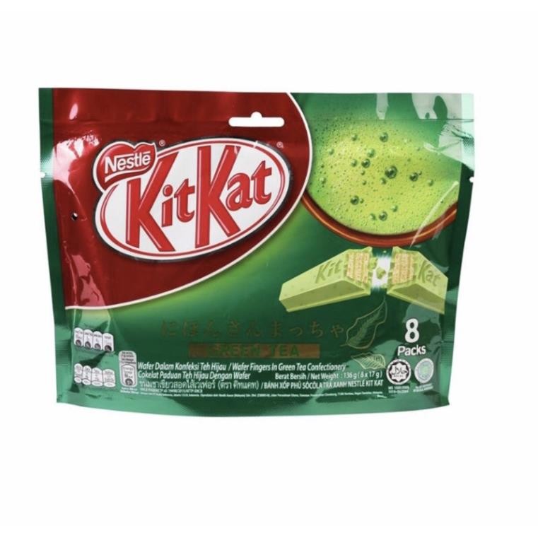 Chocolate Kit Kat Green Tea Flavor 136G (17G x 8 Bars) | Shopee Singapore