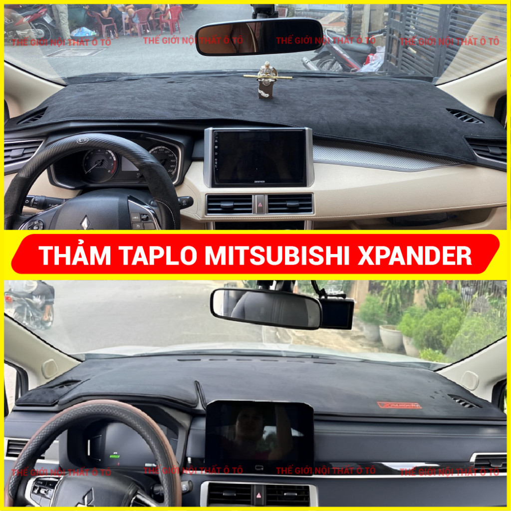 Mitsubishi Xpander 2017 - 2025 dashboard carpet carbon leather, black ...