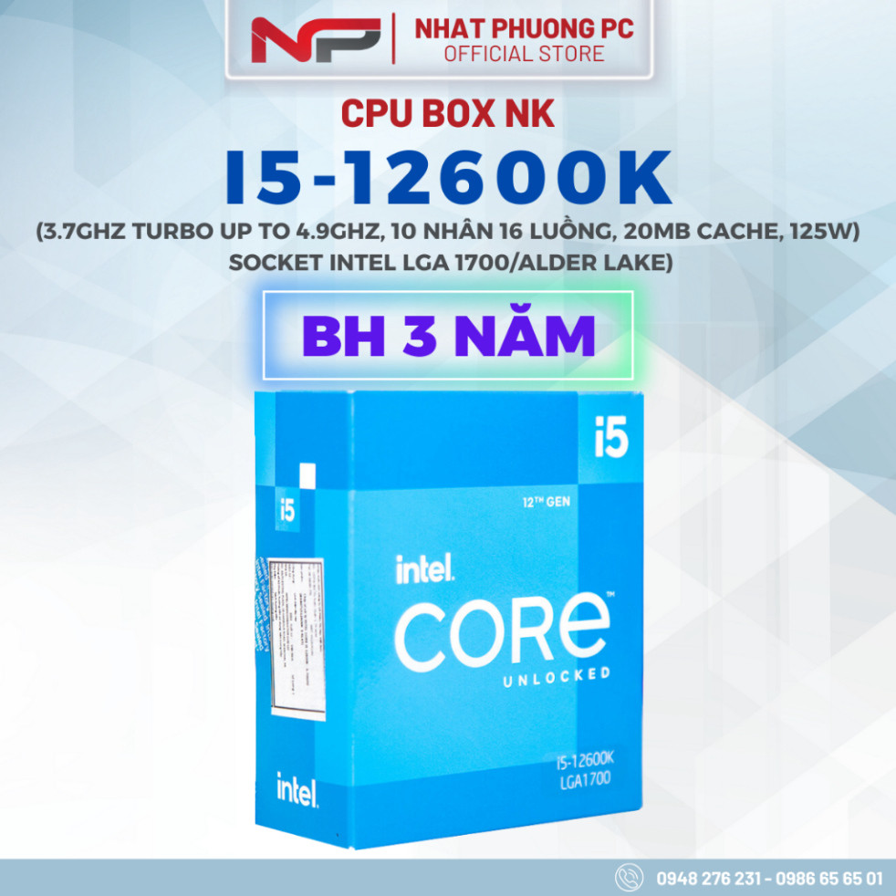 Intel Core i5 CPU (4.90GHz, 10 Cores 16 Threads, 20M Cache, Alder Lake ...