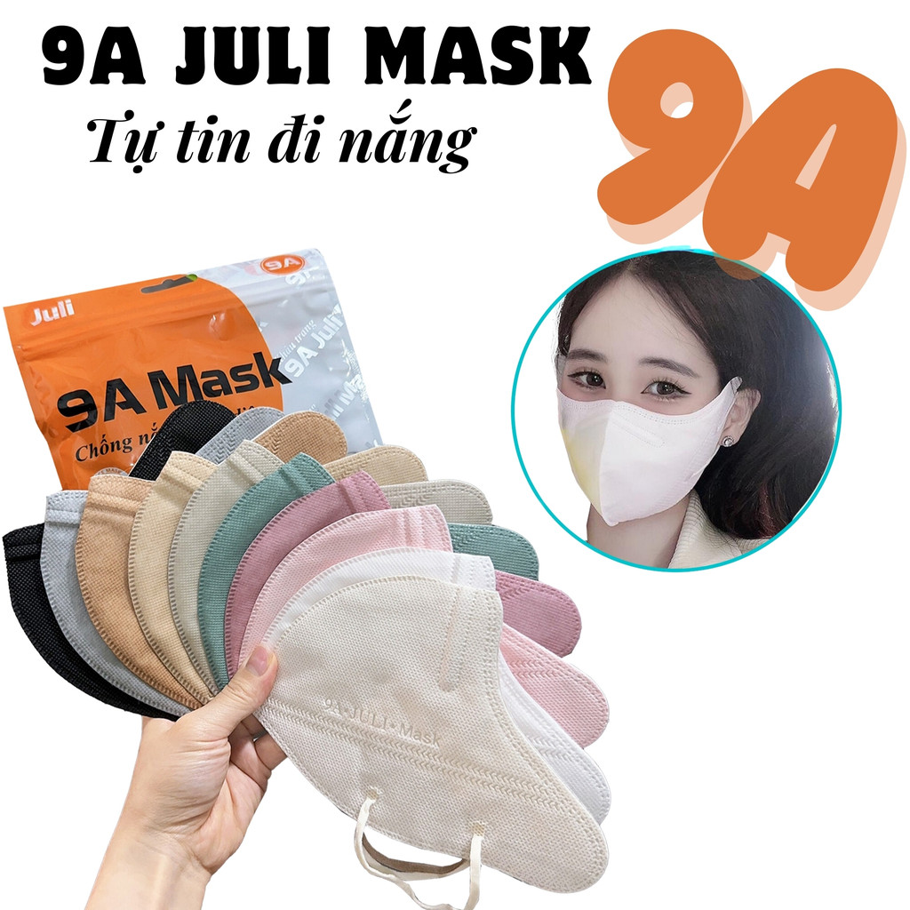 Set of 100 pieces of 9A JULI 5-layer antibacterial wide-form masks that ...