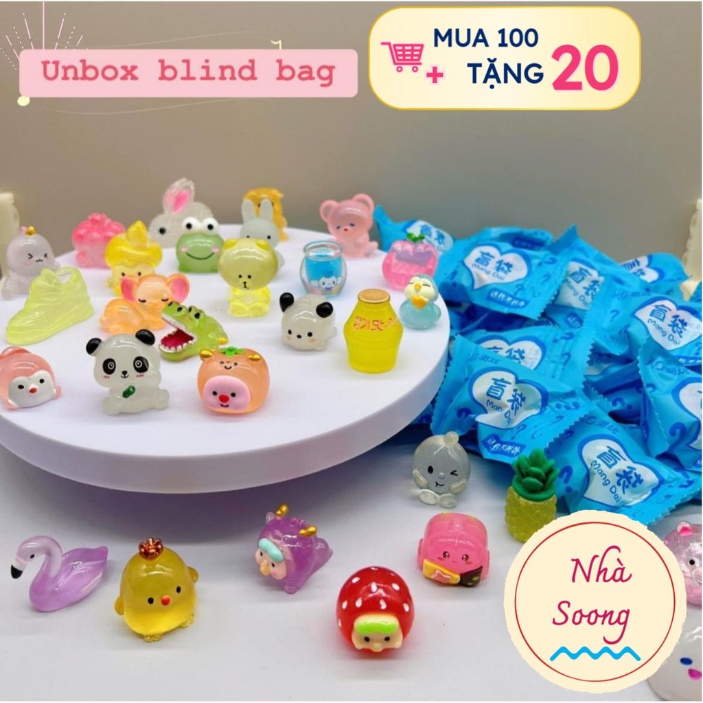 Combo of 100 mini blind bags with luminous patterns, secret gift ...