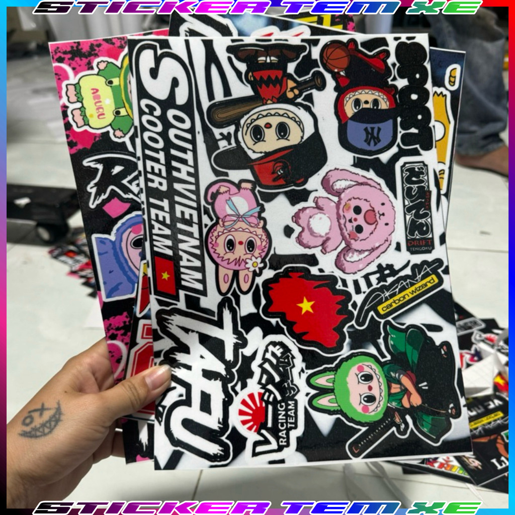 Labubu Tafu Flag sticker Decal multi-position decorative sticker for ...