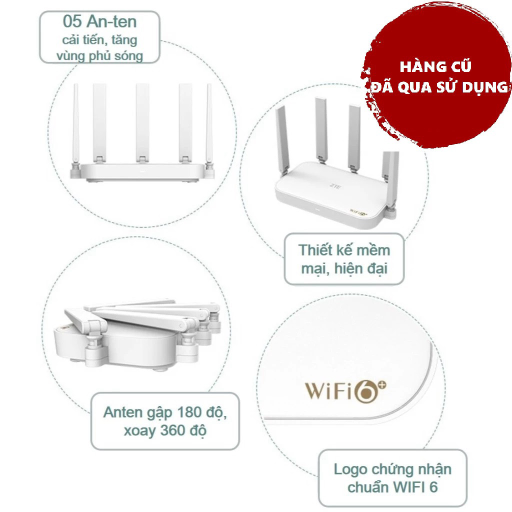 ZTE E1630 Wifi6 Router AX3000 Mbps (OLD PRODUCT) With MESH 2-Band WiFi ...