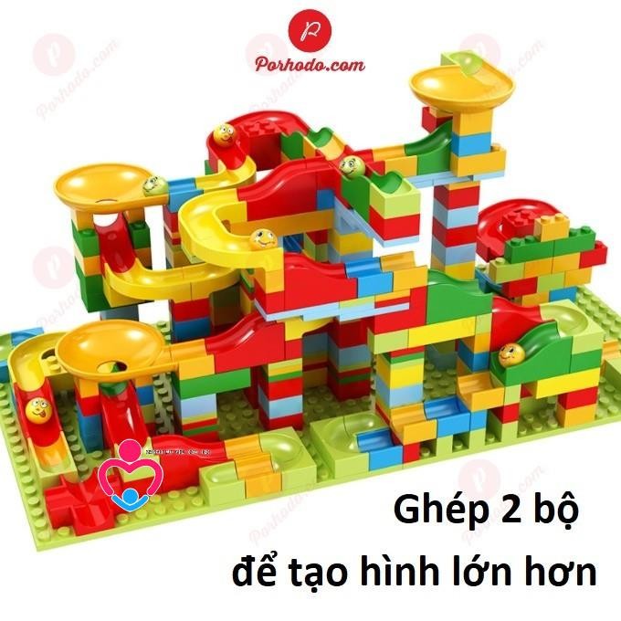 168-piece marble drop assembly toy with colorful slide puzzles for ...
