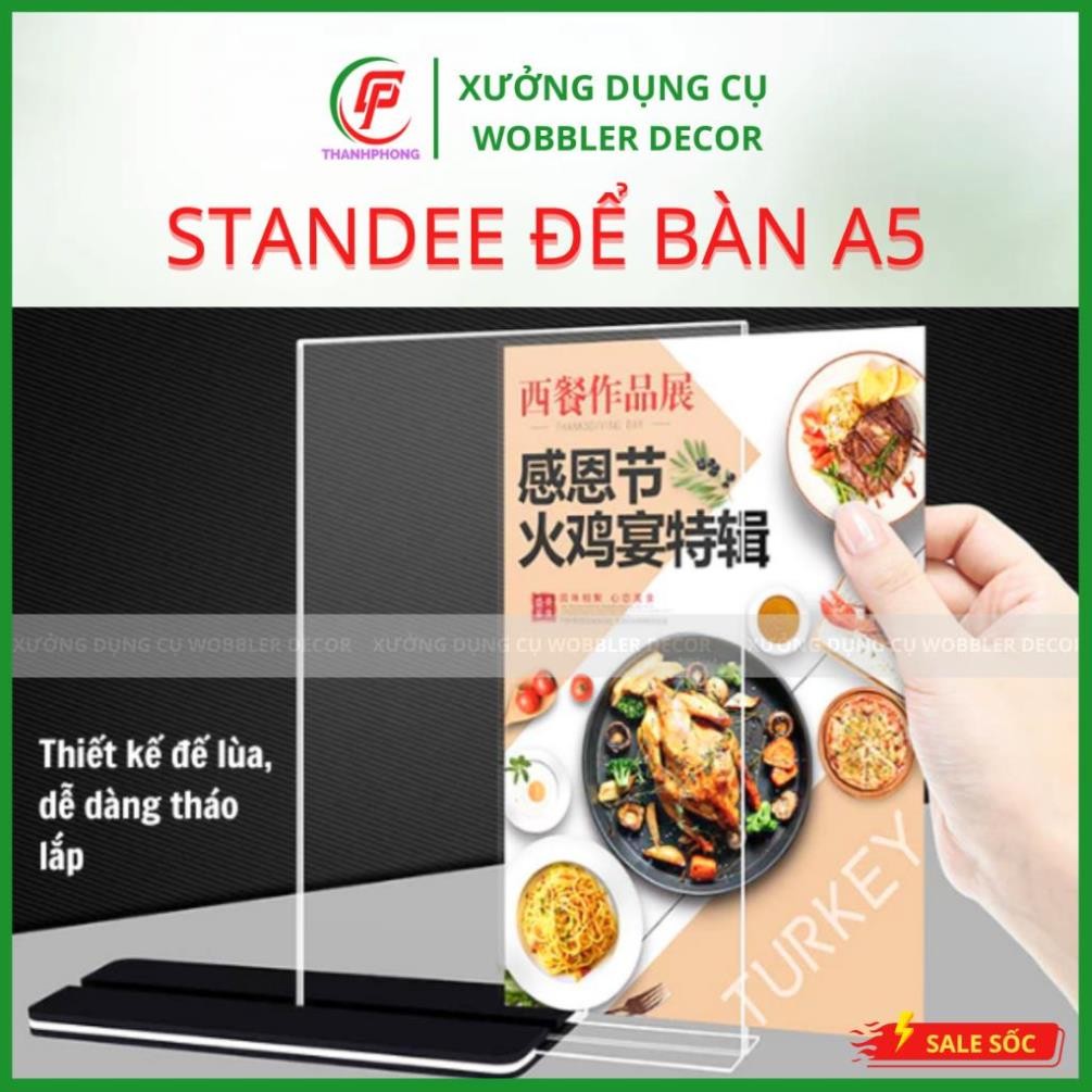 [ Desktop mica standee ] a5 mica menu, table standee, a5 tabletop mica ...