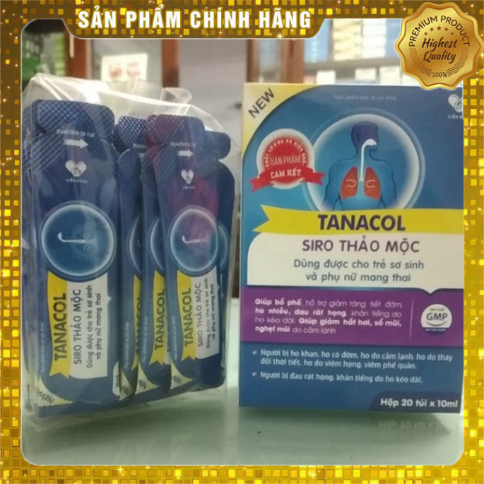 Tanacol herbal syrup box of 20 packs of 10ml, supports flu, runny nose ...