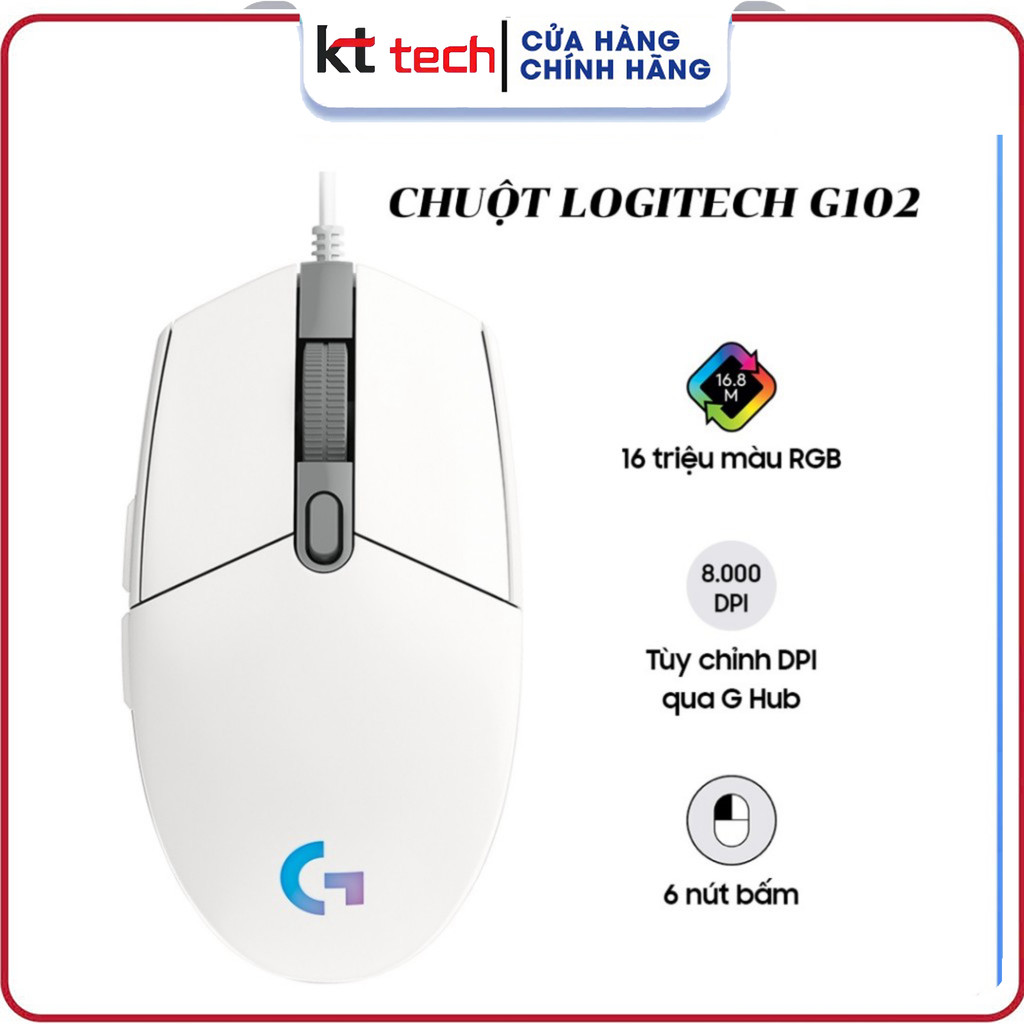 Logitech G102 Lightsync RGB Wired Gaming Mouse - 8000 DPI, 6 ...
