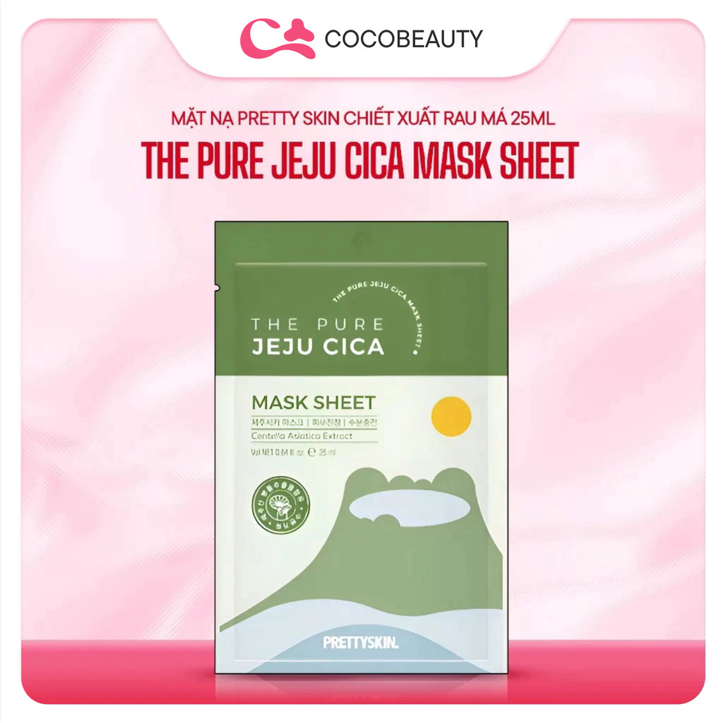 Pretty Skin The Pure Jeju Cica Mask Sheet, Acne Mask, Soothing ...