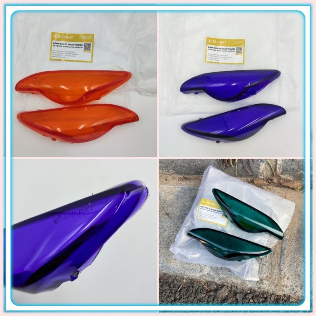 Genuine Zhipat Orange and Green Turn Signal Cover for Wave 50//100/110 ...