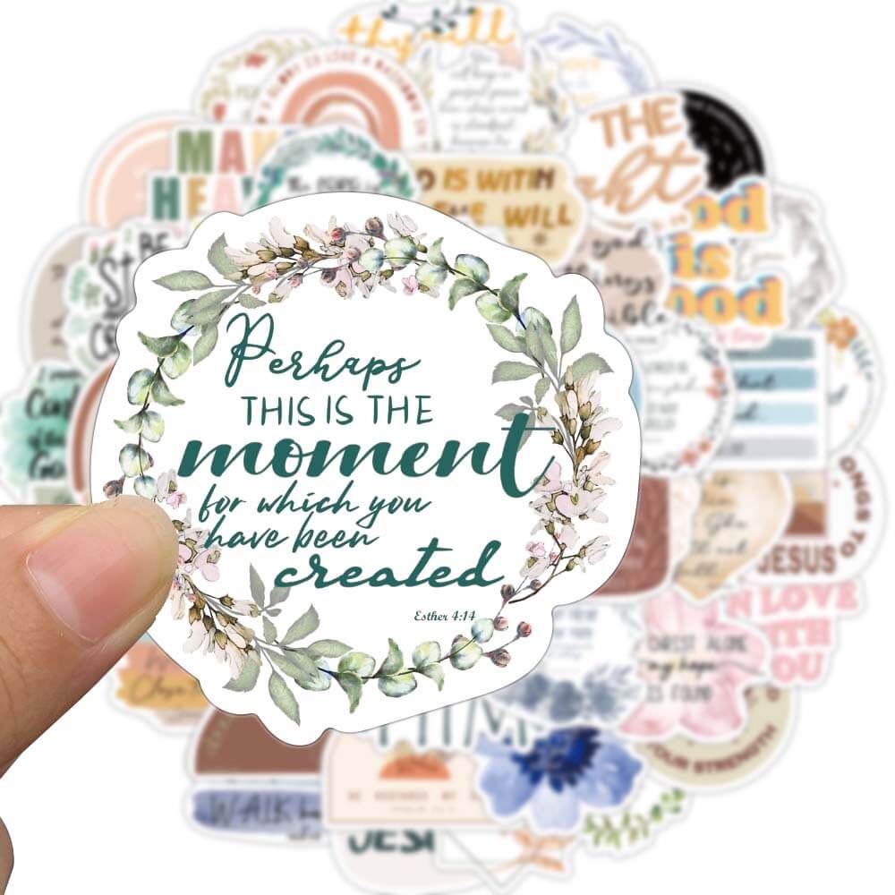 [Large sticker]50pcs Bible Quotes Stickers Jesus Christian Religious ...