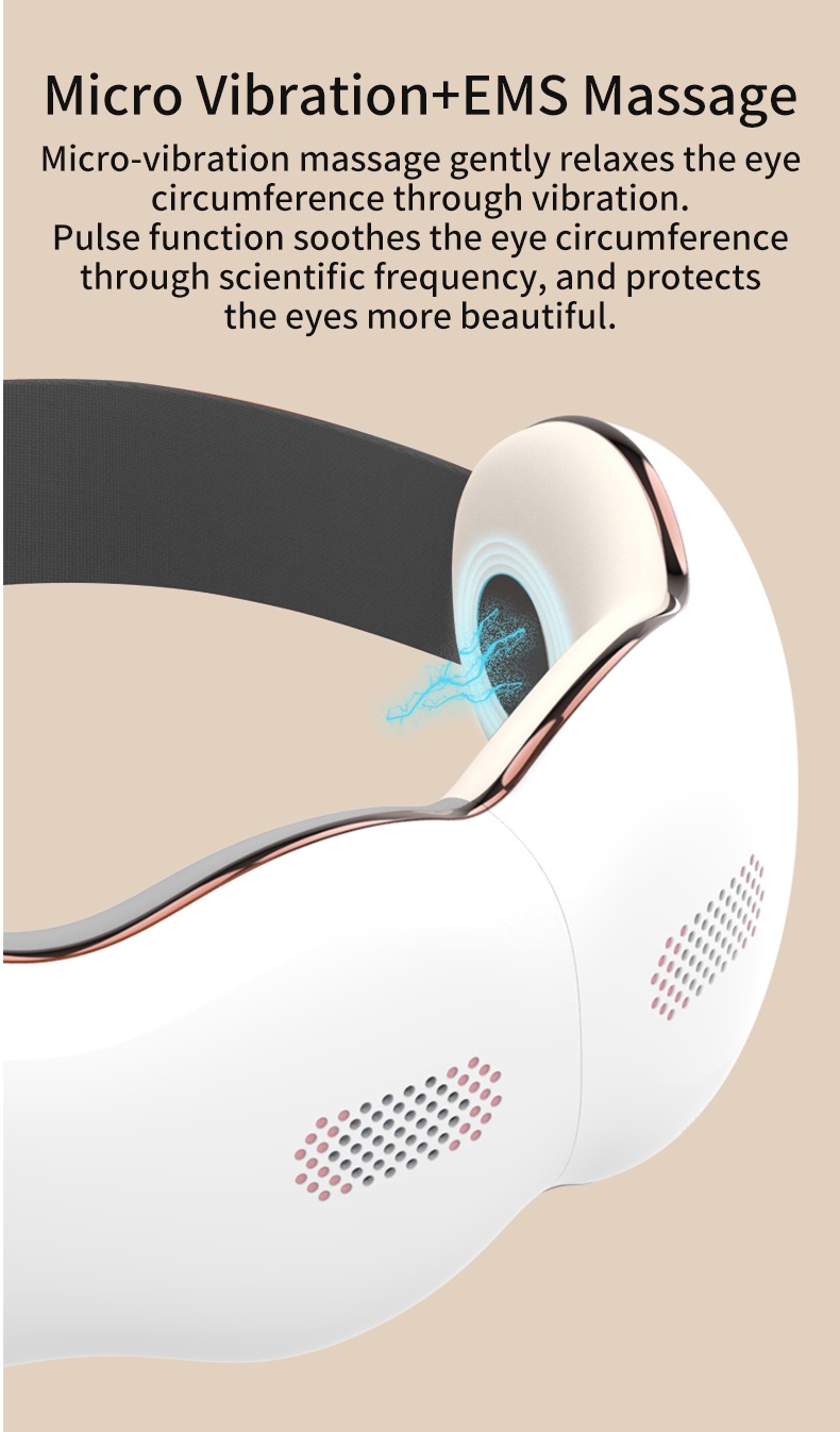 New Smart Eye Massager Air Pressure Pulse Eye Vibration EMS Hot ...
