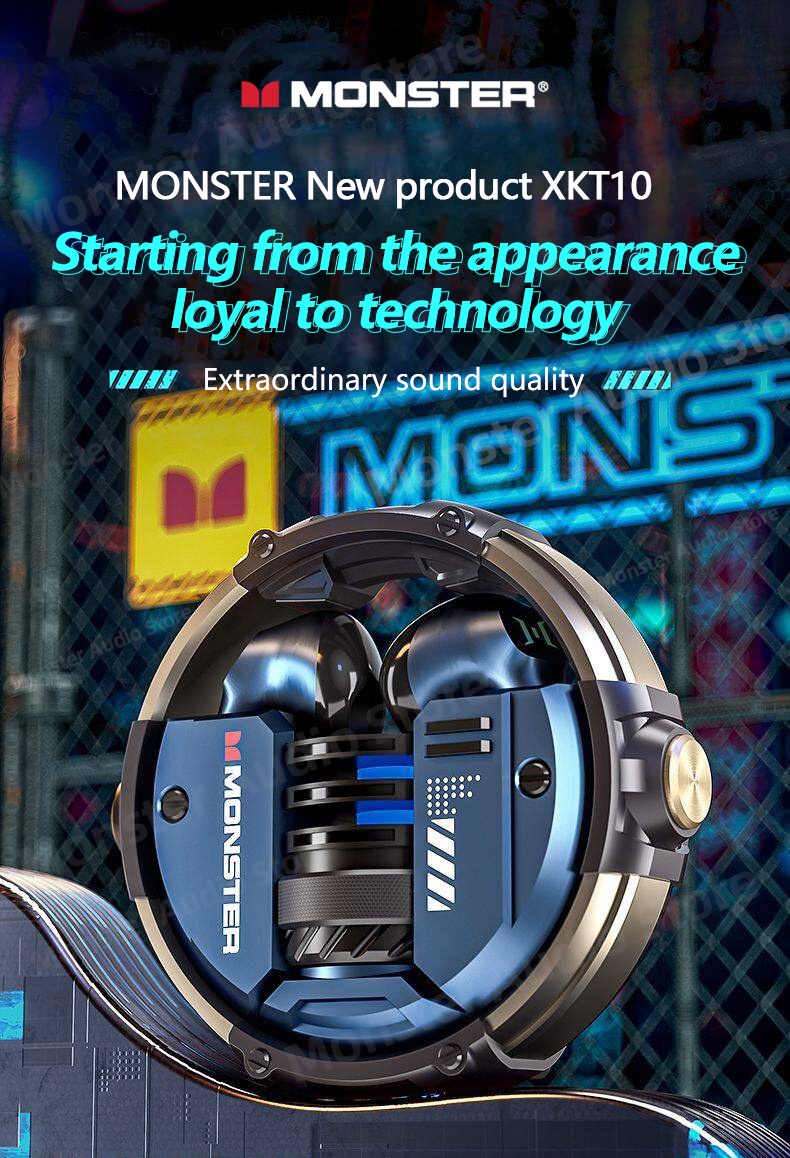 Monster XKT10 Bluetooth Earphone Wireless Intelligent Noise ... Monster XKT10 Bluetooth Earphone Wireless Intelligent Noise ...