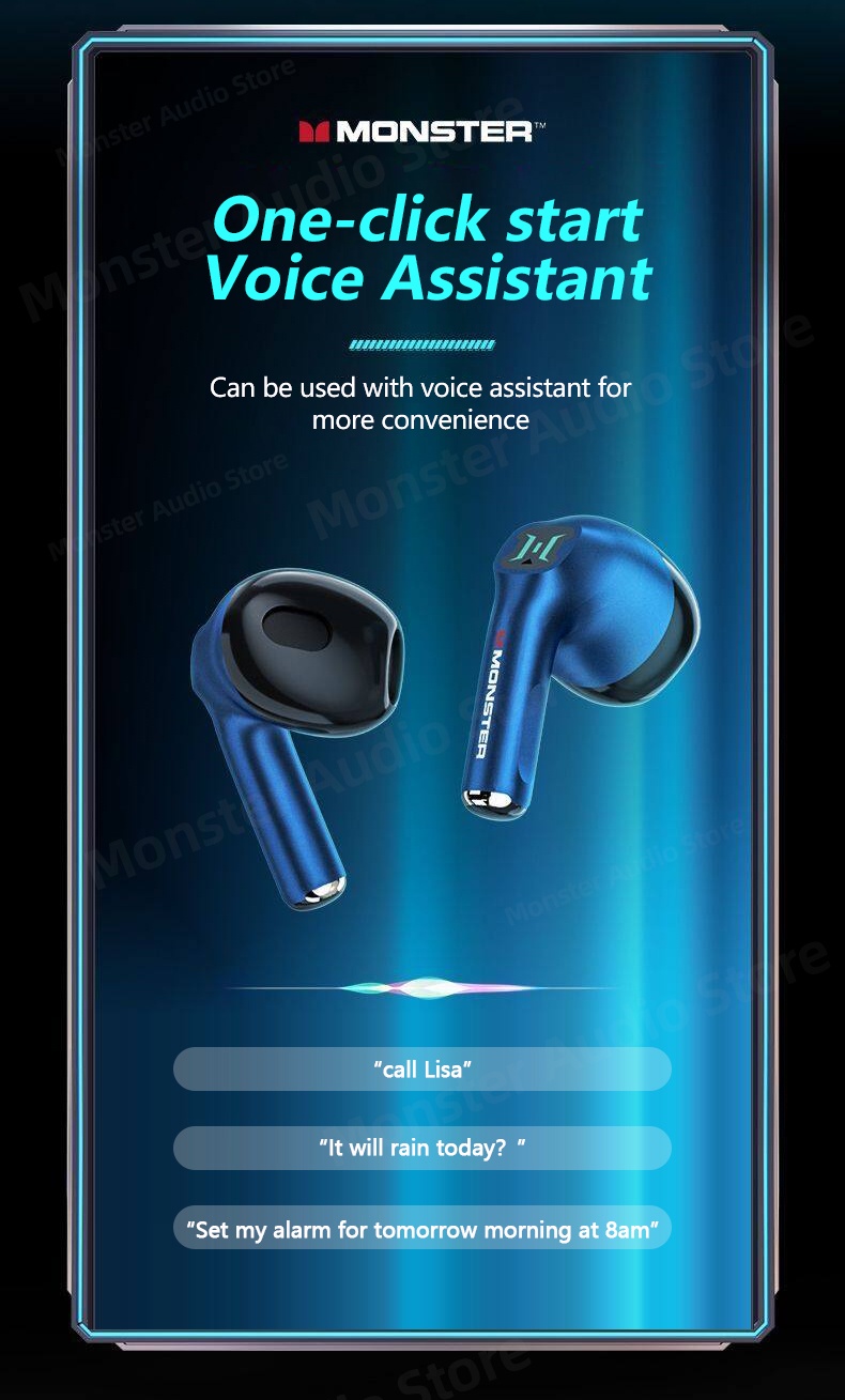 Monster XKT10 Bluetooth Earphone Wireless Intelligent Noise ... Monster XKT10 Bluetooth Earphone Wireless Intelligent Noise ...
