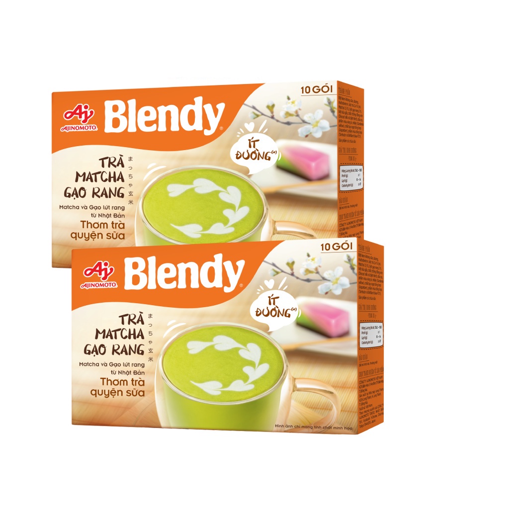 Combo of 2 Boxes of Blendy Matcha Roasted Rice Tea 160g/Box (1 Box of ...