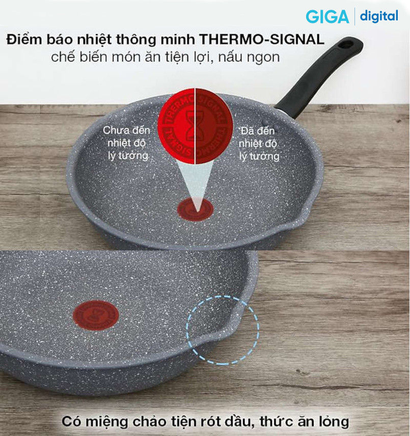 Tefal Cook Healthy G Deep Frying Pan1348695 - 28cm - Stone texture non ...