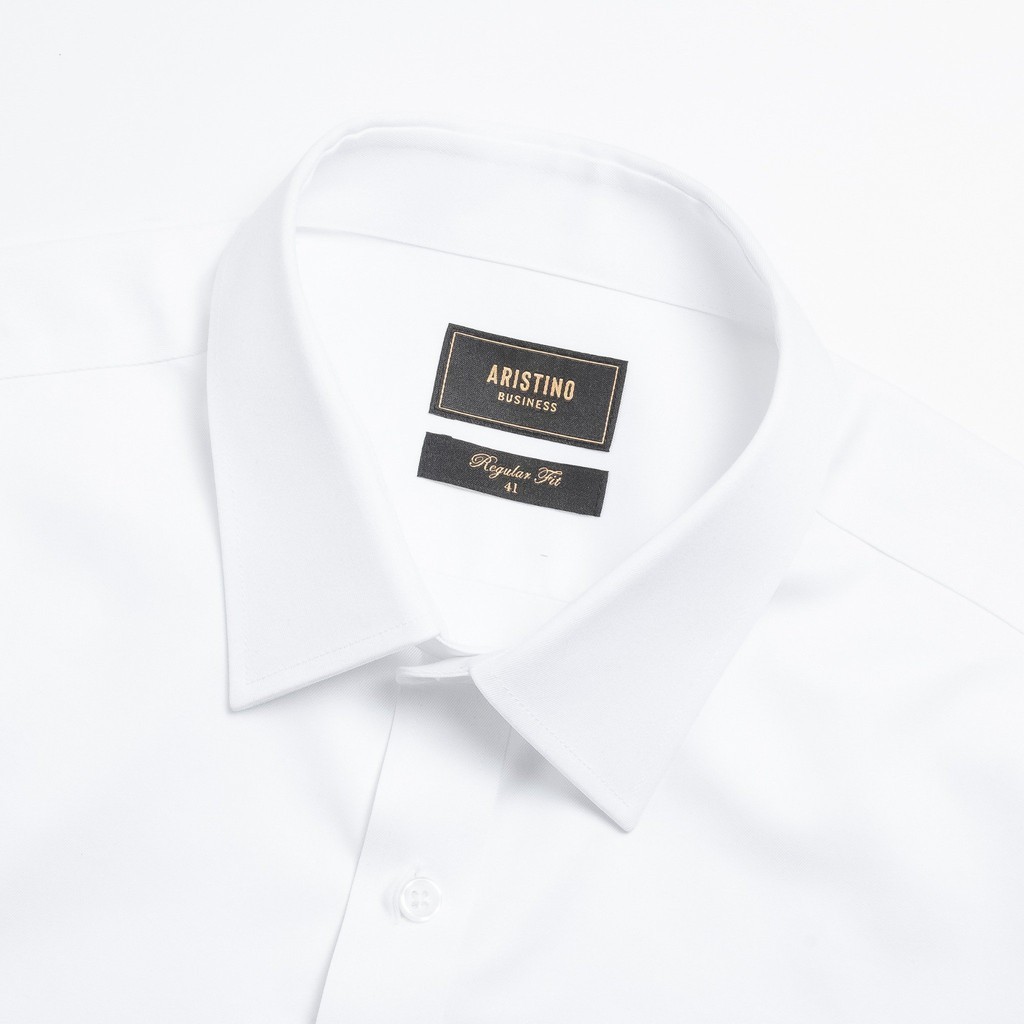 Aristino Business Men's White Long Sleeve Garment Dipping Shirt ...