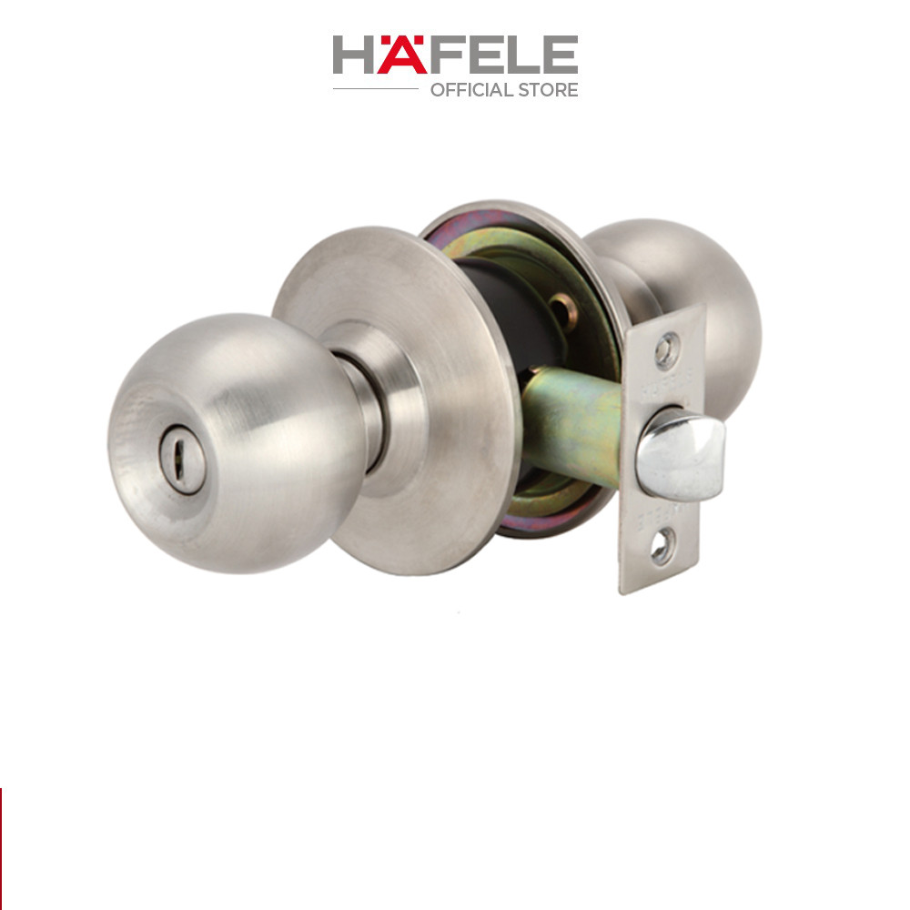 Hafele Small Round Handle Lock for Toilet / Main Door 911.64.684 / 911. ...