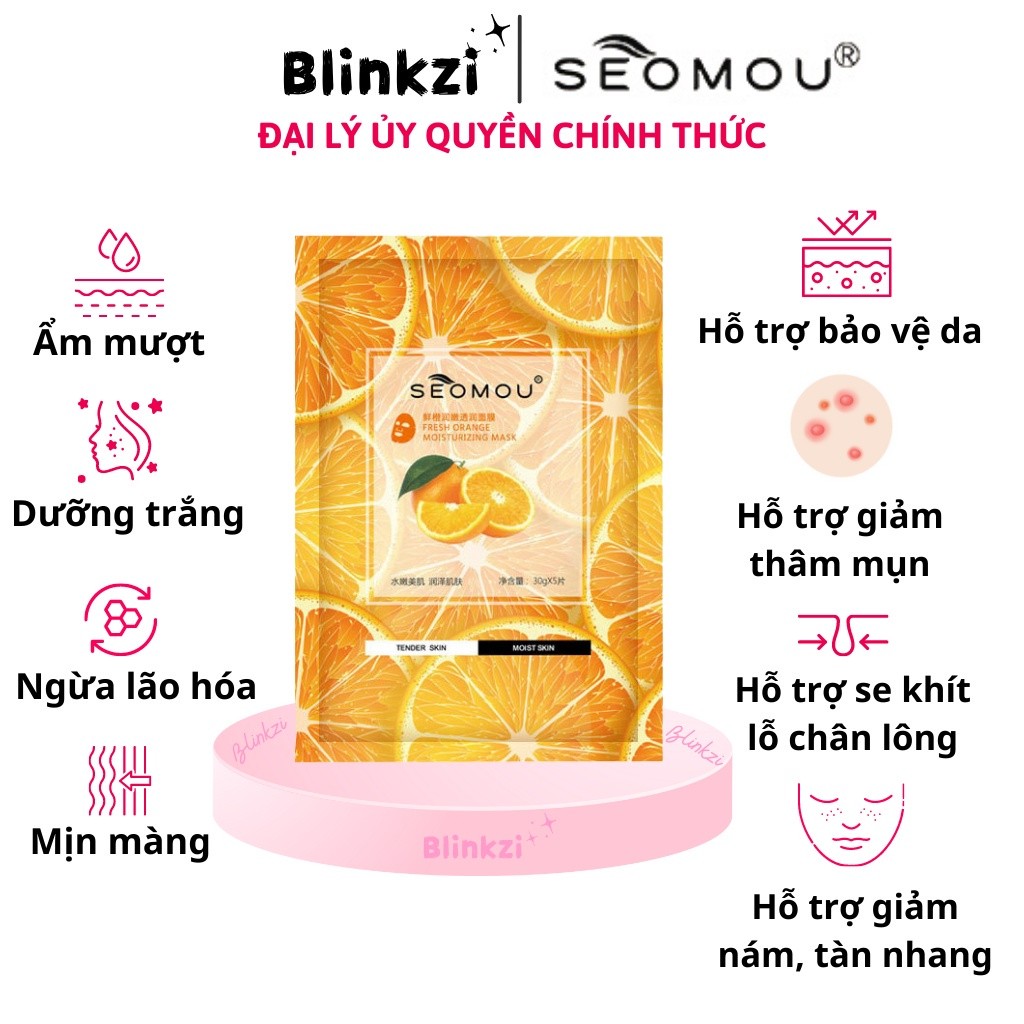 Combo of 10 SEOMOU Fruit Masks Moisturizing and Whitening (25ml x 10pcs ...