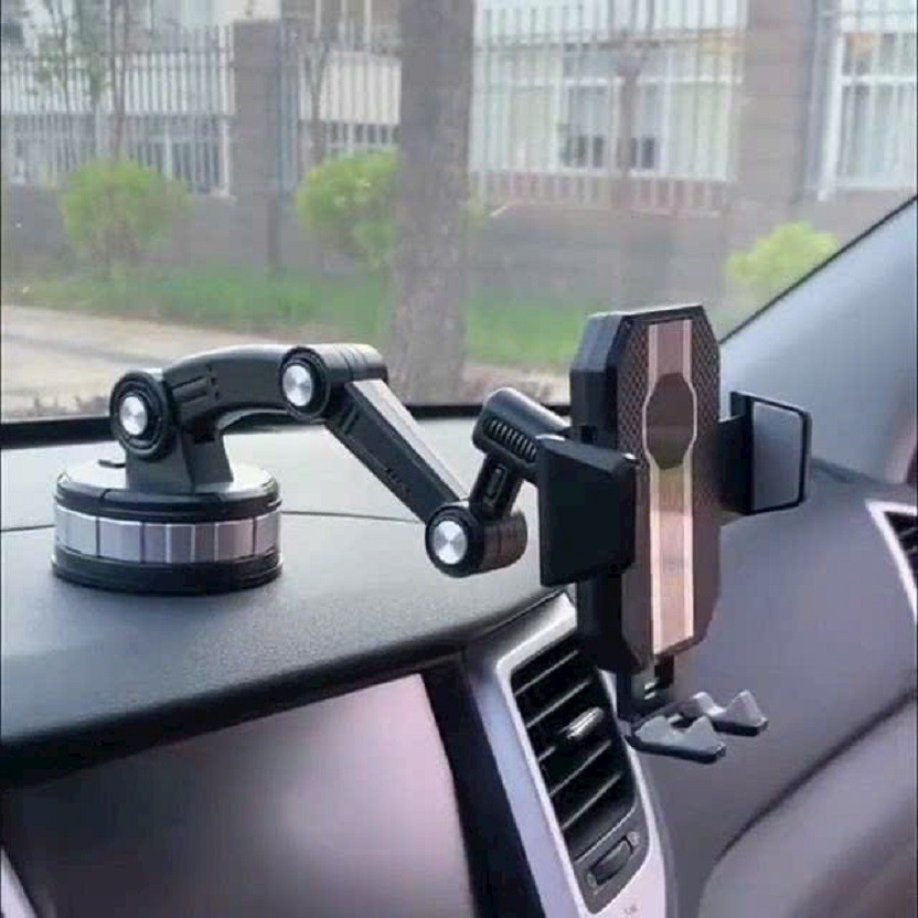 3-joint phone holder for dashboard, car glass or desk, anti-vibration ...