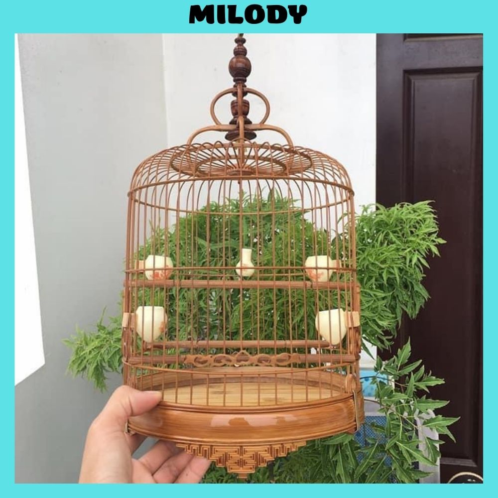 Bamboo bird cage, dwarf Bamboo cage with chiseled legs, size 22x22 ...