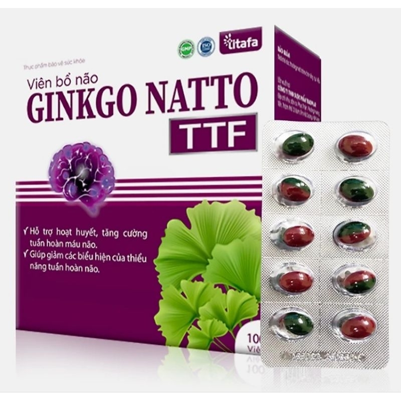 Ginkgo NATTO TTF Brain Supplements - Box Of 100v - Support Blood ...