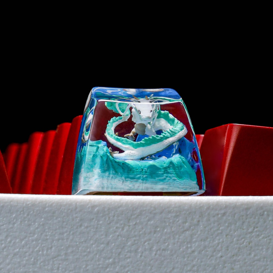 SA Super Cool Dragon keycap HAKU, Super Cool Odd Keyboard Button ...