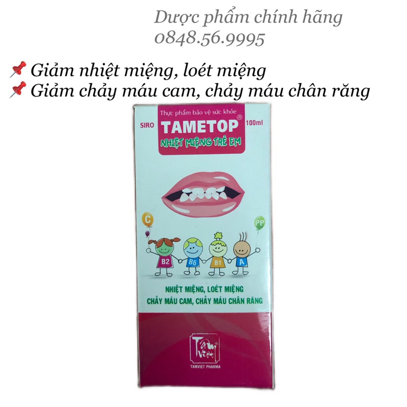 Tametop Children's Mouth Heat Syrup - Reduces Mouth Heat - Mouth Ulcers ...