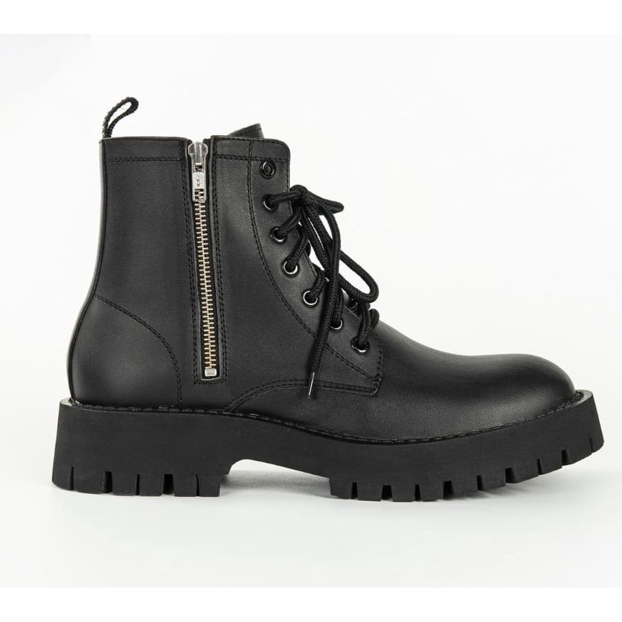 High Neck Boots With Zipper, COMBAT Sole 5cm Increase, Men'S Boots ...