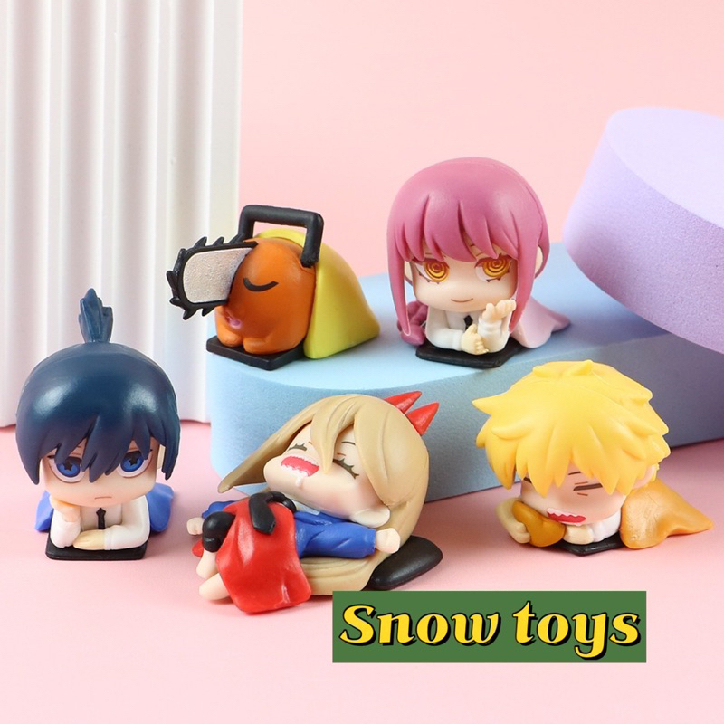 Chainsaw Man chibi Sleeping Model - Model Denji Pochita Devil Saw Denji ...