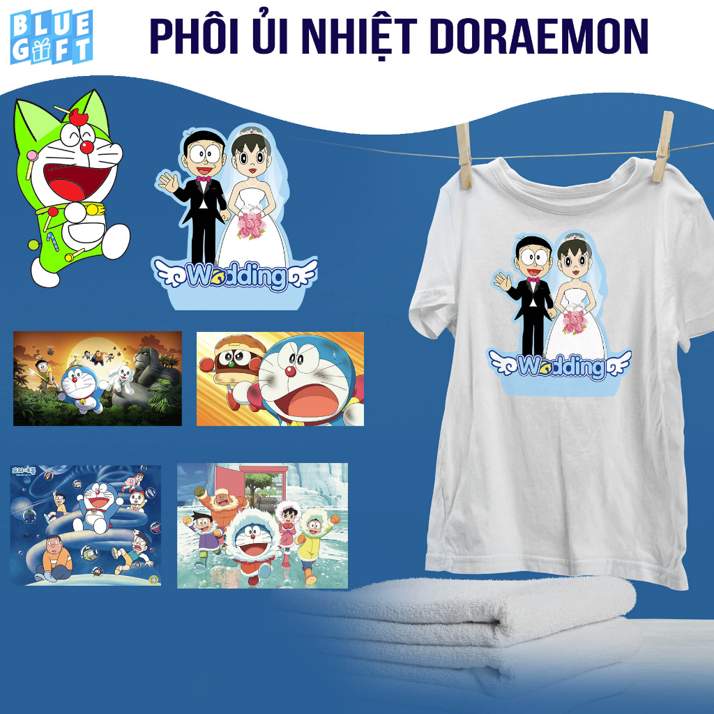 Doraemon 44 ironed and heat pressed image | Shopee Singapore