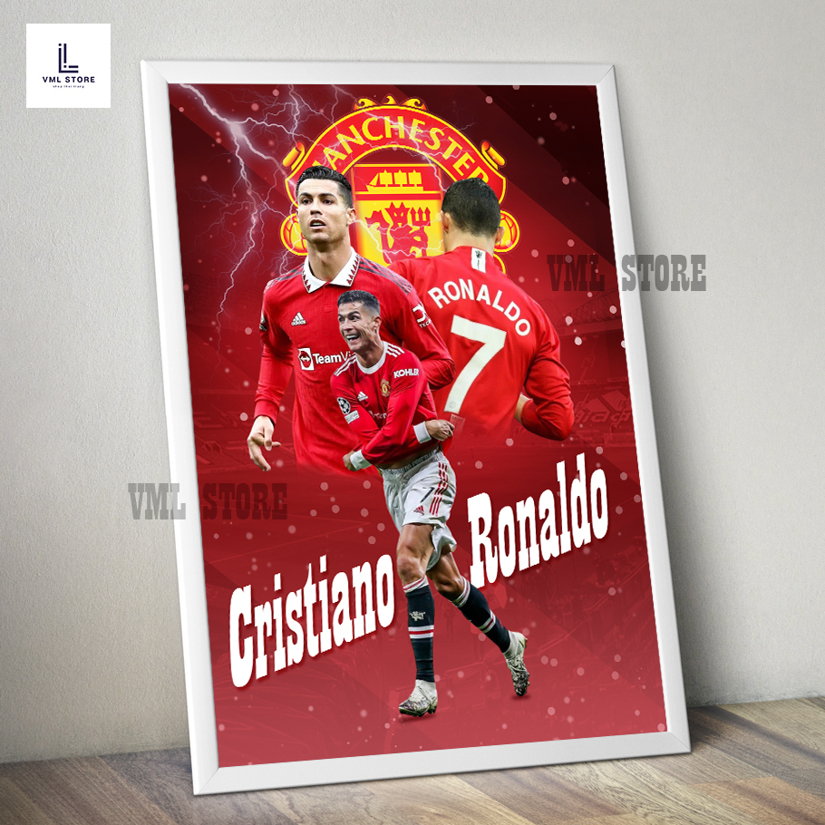 Poster Cr7 Cristiano Ronaldo Poster, Football Picture Frame Poster - MU ...