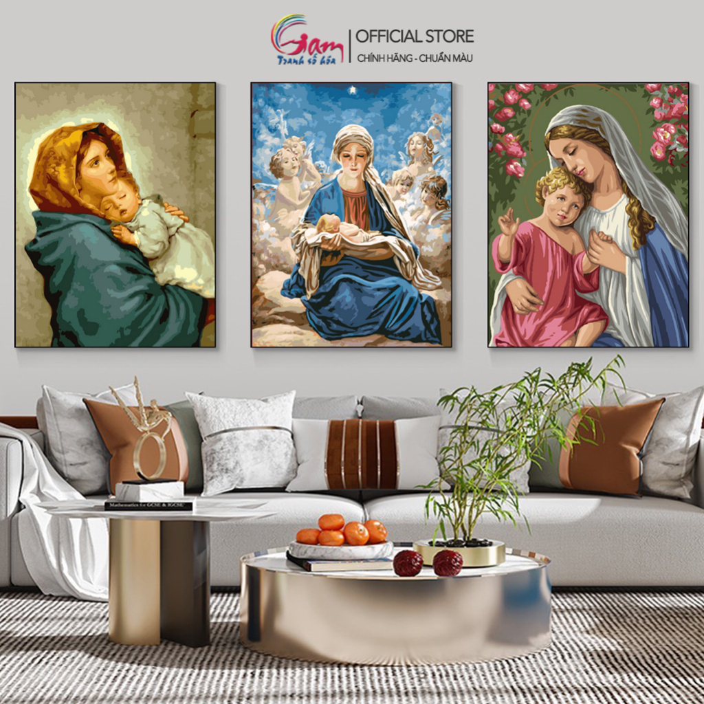 Digitized oil painting for Catholic wall decoration of the Virgin Mary ...