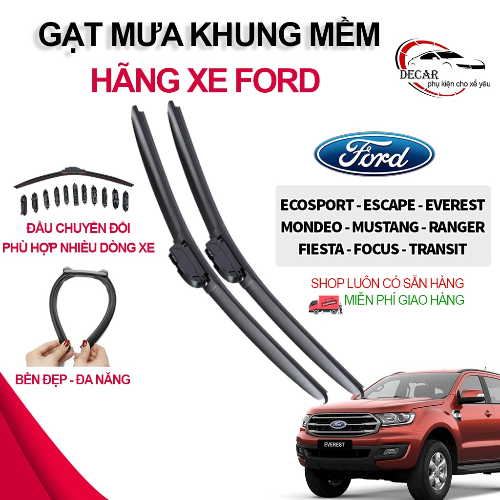 Soft frame silicon blade wipers for Ford Ranger,Focus,Everest,Ecosport ...